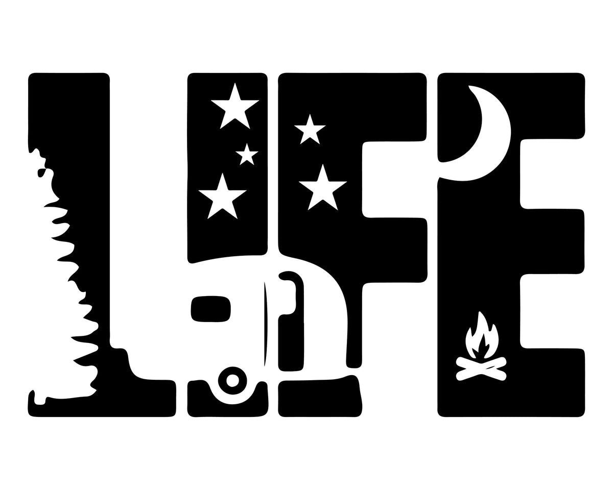 RV Life Under the Stars Decal for Campers and RVs