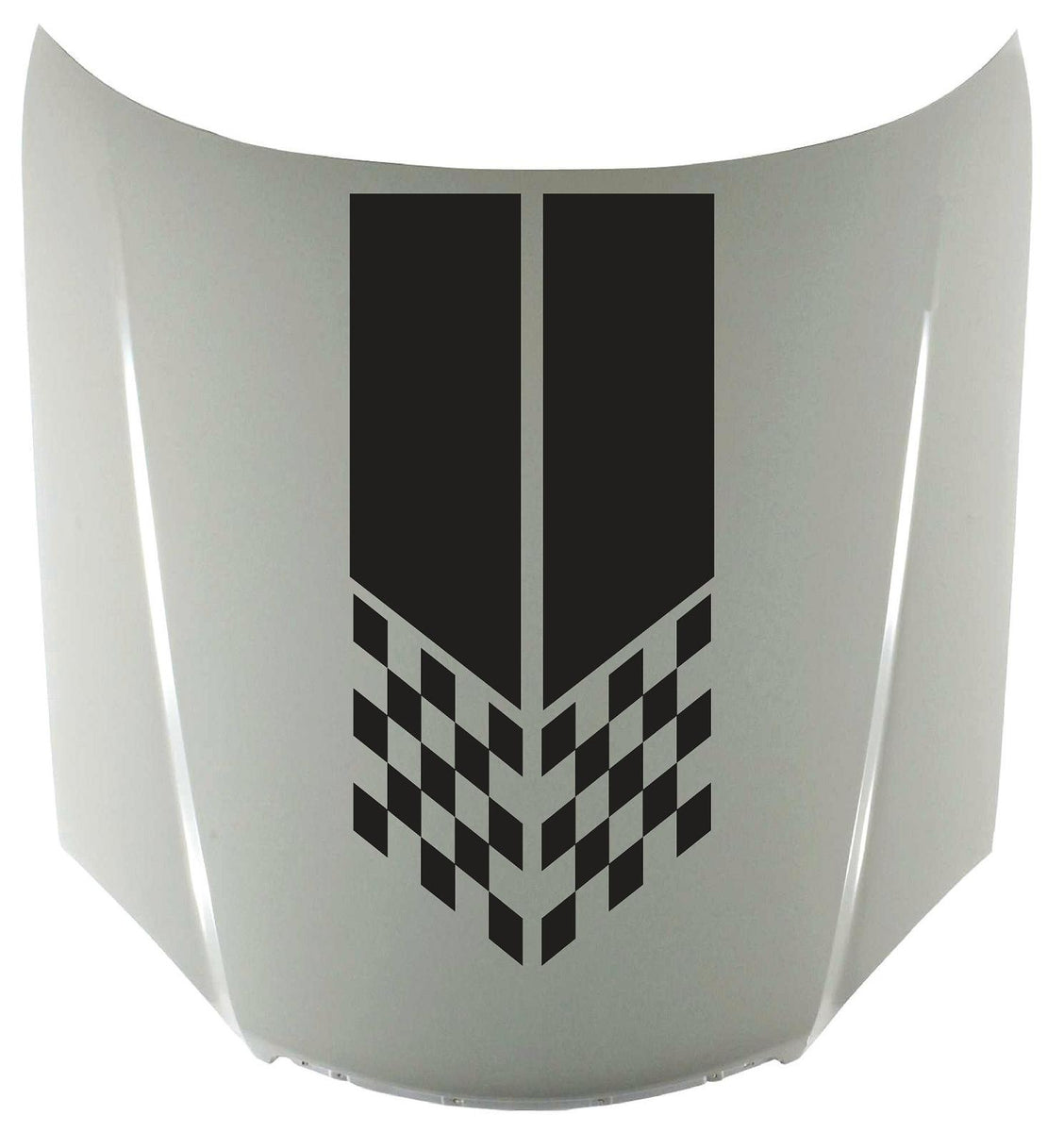 Checkered Flag Hood Decals Cars Trucks ATVs - Vinyl CF07