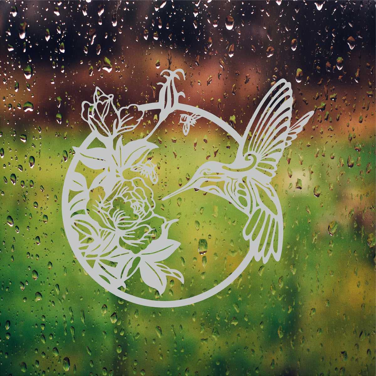 Humming Bird Bees Etched Glass Vinyl Window Films Home