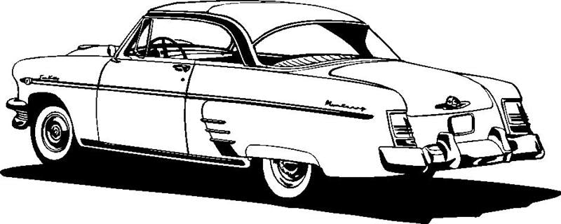 1954 Mercury Wall Decal - Vintage Muscle Car Auto Vinyl | StickerChef