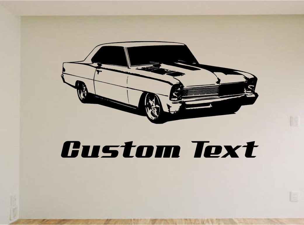2nd Generation Chevy Nova Car Wall Decal - Auto Wall Mural