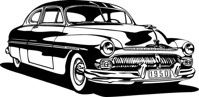 Mercury Hard Top Car Wall Decals for Man Cave