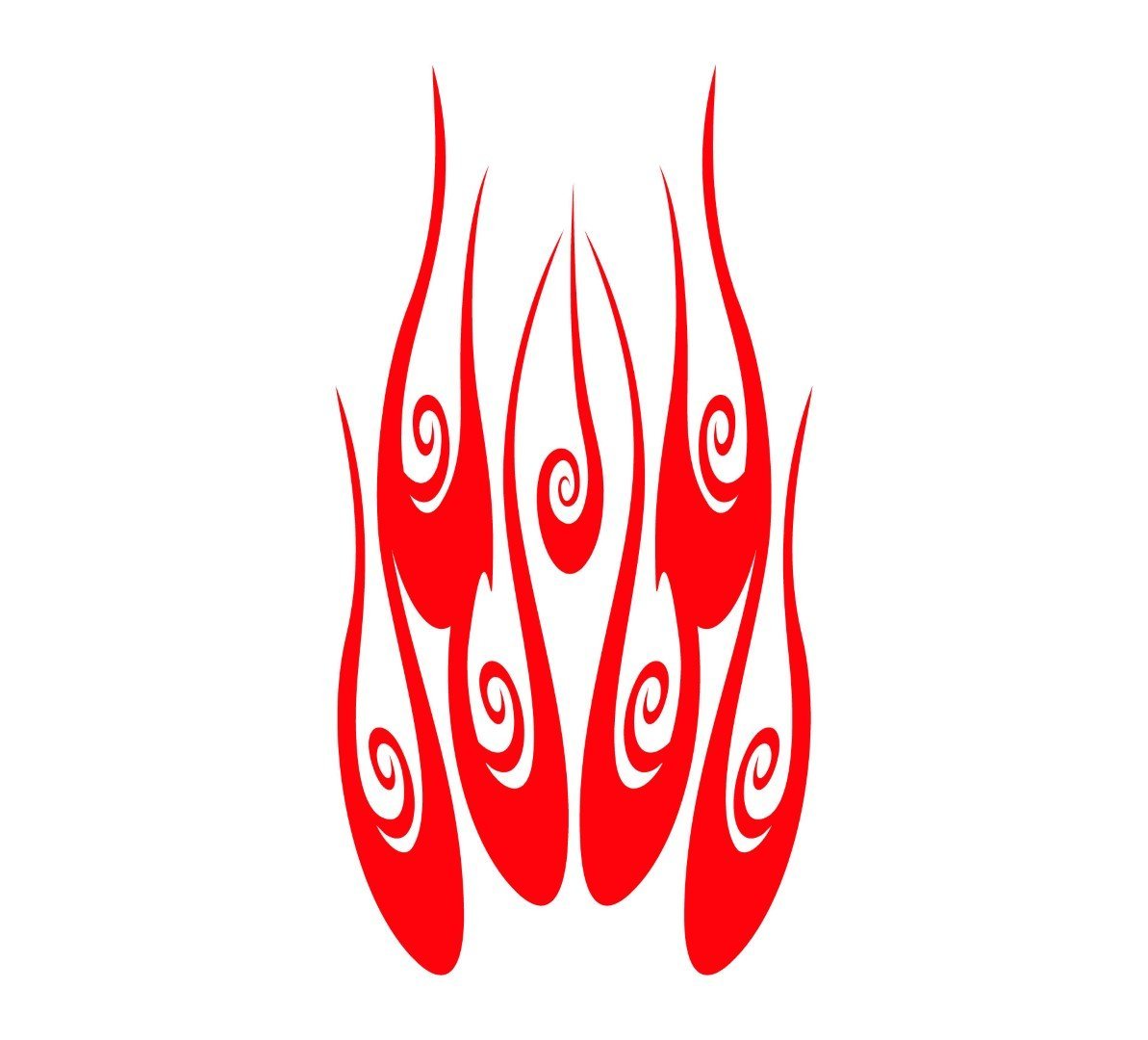 Customisable Hood Flame Graphics Decal for Trucks