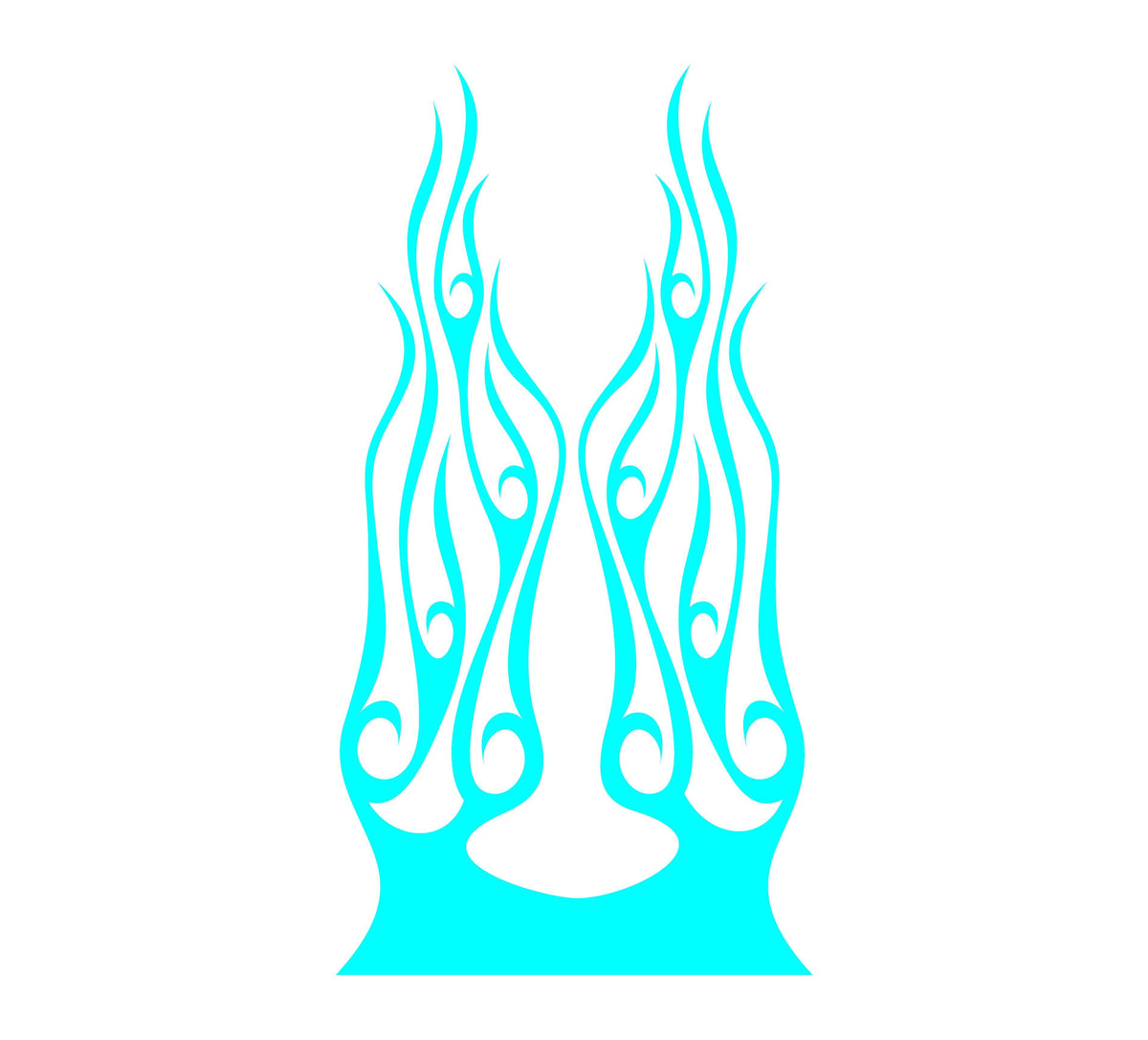 Auto Truck Car Hood Flames Decals - HH34 Flame Design