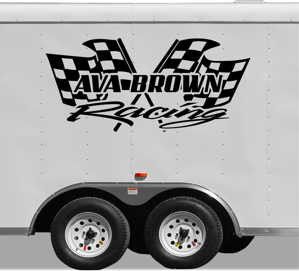 Checkered Flag Decals Auto Truck Trailer YT20B