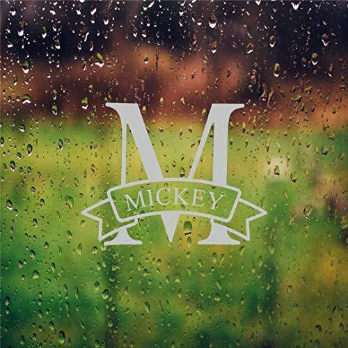 Custom Monogrammed Etched Glass Vinyl Shower Door