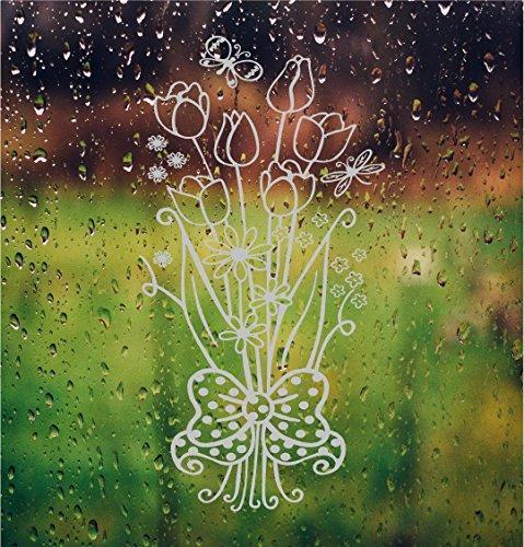 StickerChef Daisy Flowers Ribbon Bow DIY Etched Glass Vinyl Privacy Fi