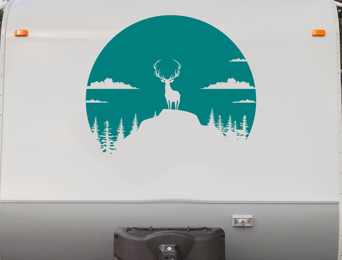 Bear bear camper decal Mountains RV Motor home Sticker Graphic