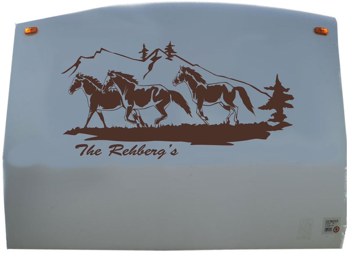 Equestrian Horse Trailer Decals - Custom Vinyl Graphics
