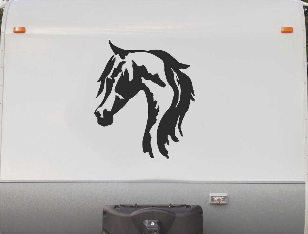 Equestrian Horseback Riding Horse Trailer Vinyl Decals Enclosed Traile
