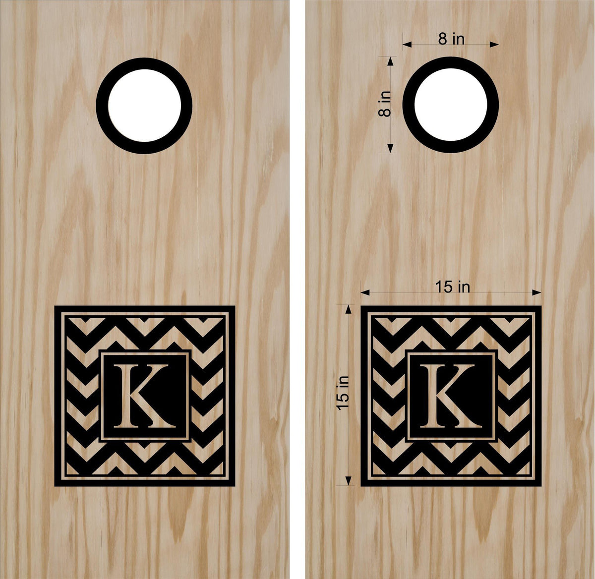 Personalized Monogram Decal for Cornhole Games