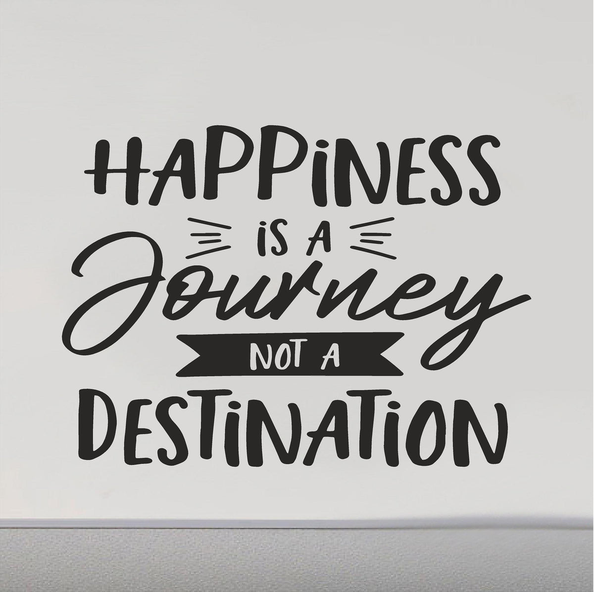 Happiness Is A Journey Not A Destination RV Camper Door Decal Sticker