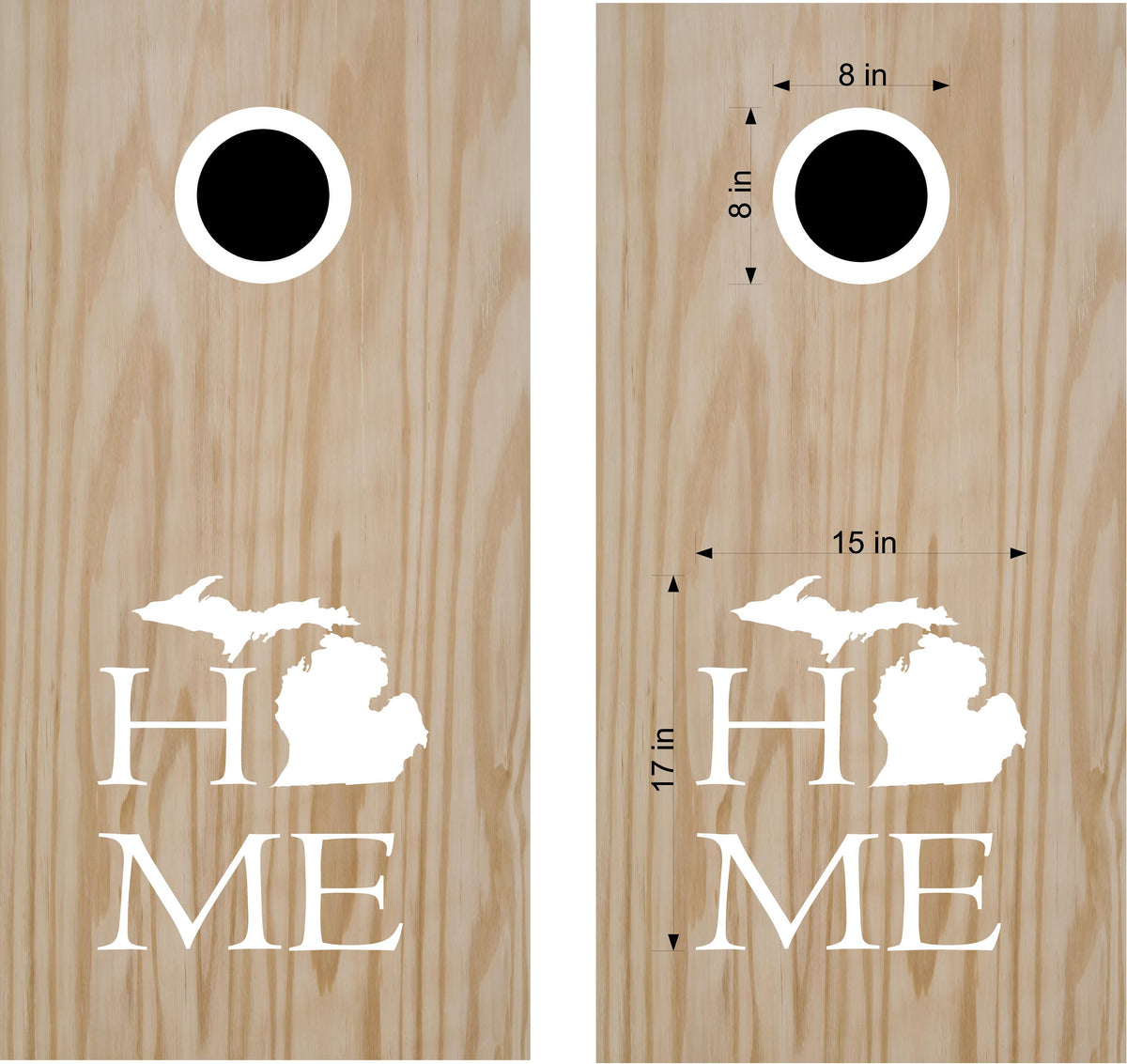 Home Michigan Cornhole Board Decals Bean Bag Toss Sticker