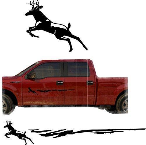 Hunting Deer Trailer Decals Truck Decal Side Set Vinyl Sticker Auto De