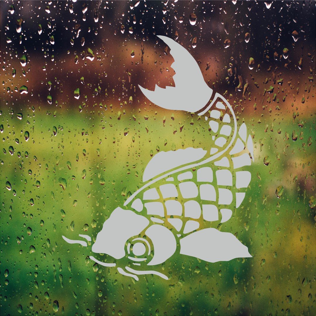 StickerChef Koi Fish Etched Glass Decals Vinyl Shower Door Window