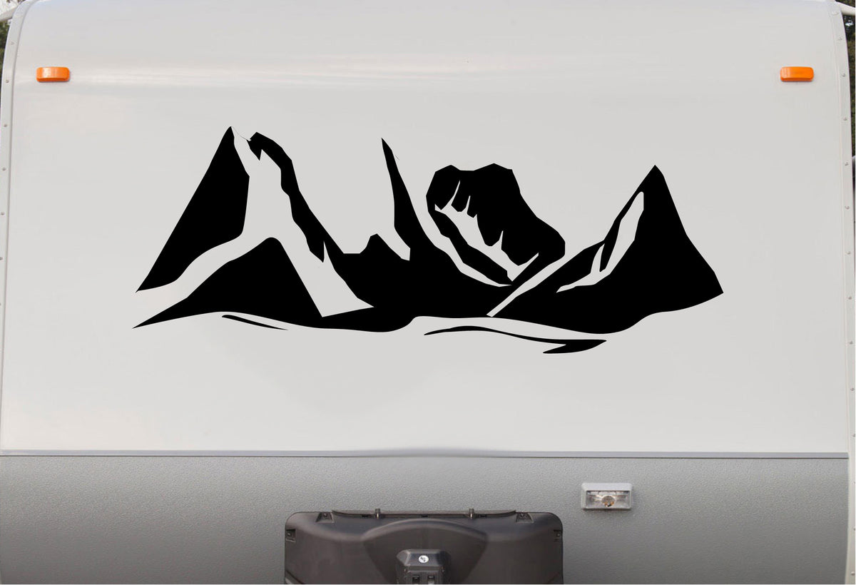 Large Mountain RV Camper Trailer Decal Sticker