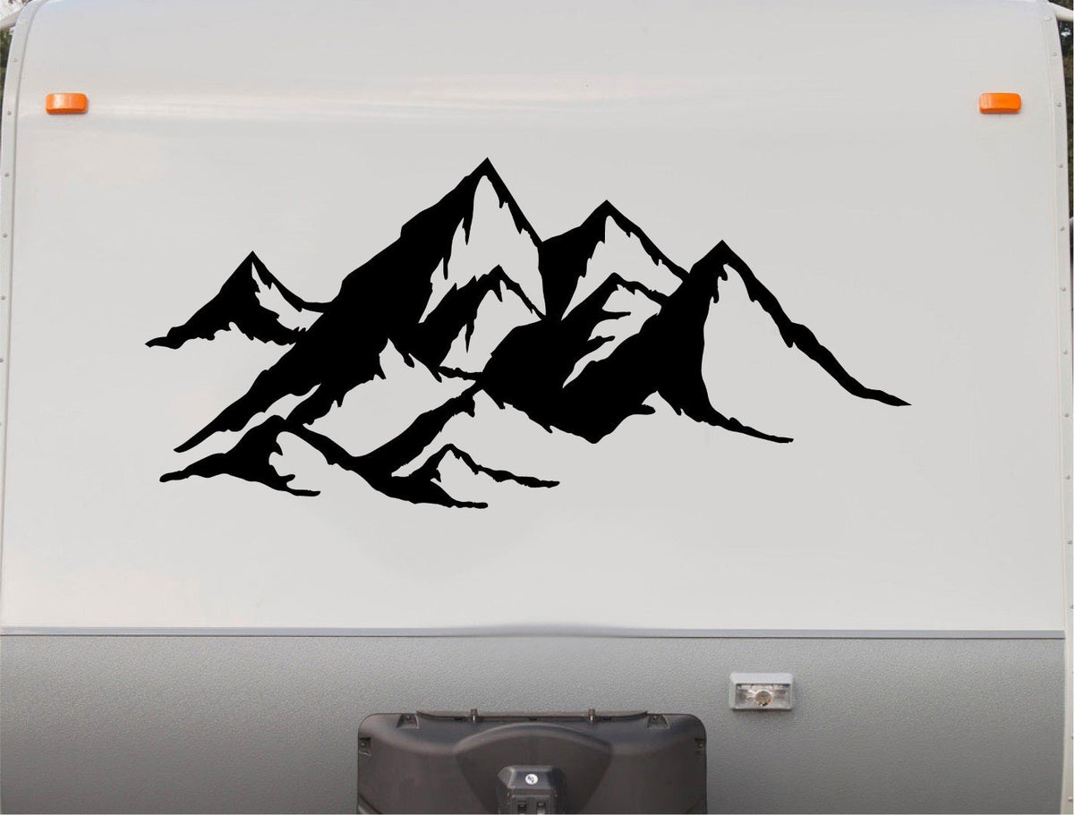 Mountains Decal for RV Camper Motor Home Adventure
