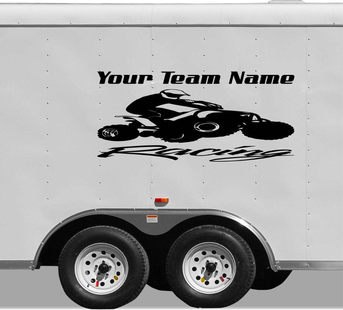 Custom Vinyl Decal for Quad 4 Wheeler Racing ATV