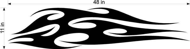 Racing Flames Auto Truck Boat Car Stickers Decals Side Sets EZ416