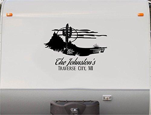 Cactus Mountain Scene RV Decal Sticker for Customisation