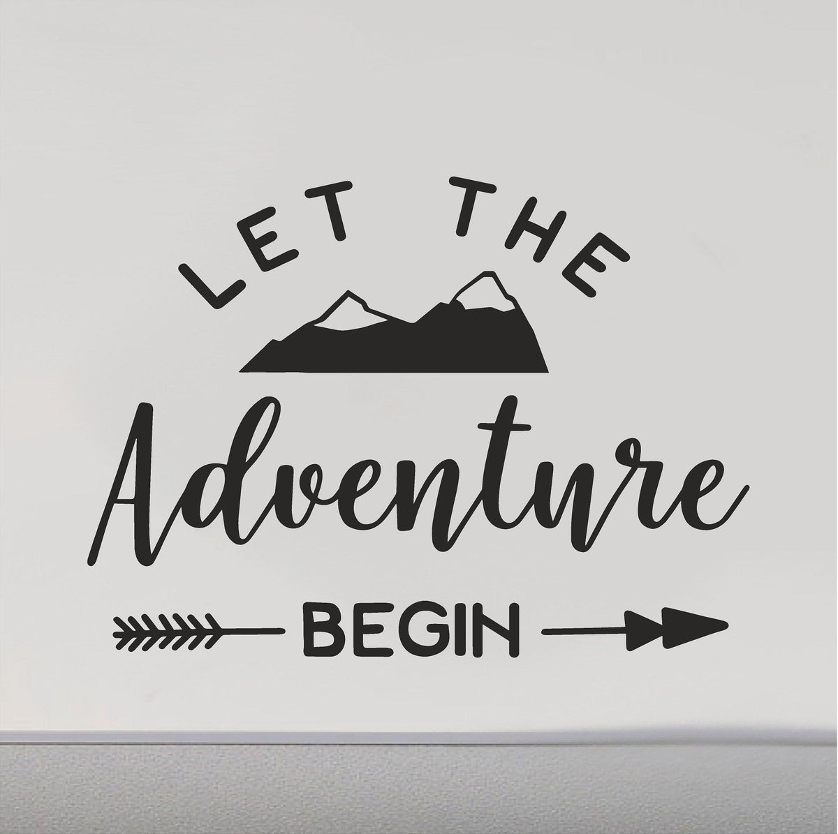RV Camper Door Decal Sticker - Let the Adventure Begin