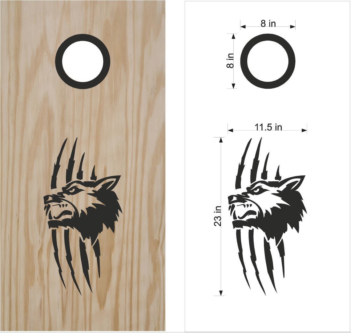 Wolf Wolves Vinyl Decal Sticker for Cornhole Boards