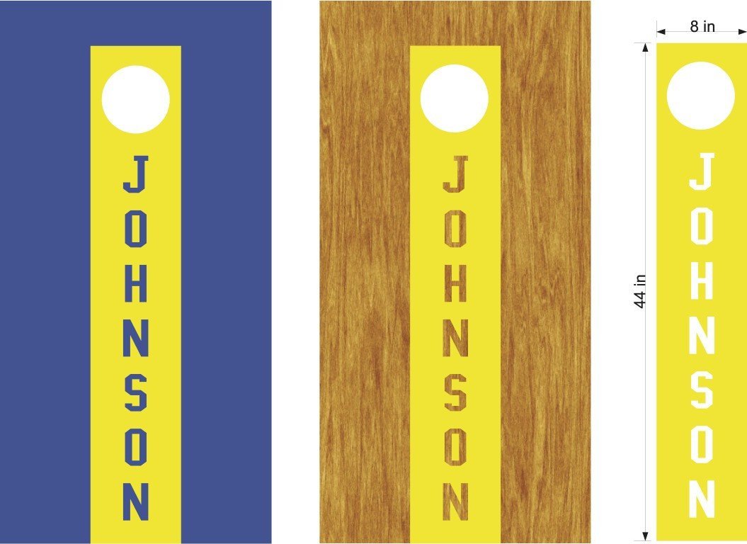 Custom Cornhole Board Vinyl Decal Sticker Set