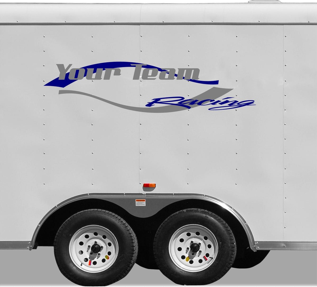 Your Team Racing Decal Name Trailer - Vinyl Decal - Custom Text -Trail